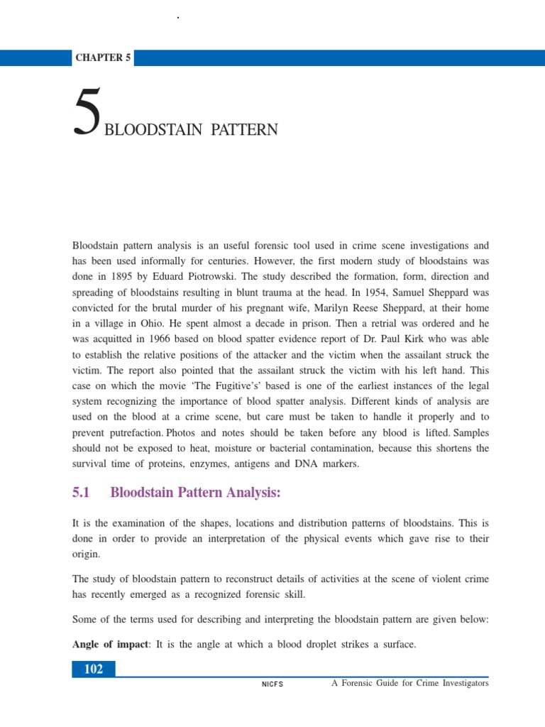 Bloodstain Pattern | PDF | Crime Scene | Drop (Liquid)