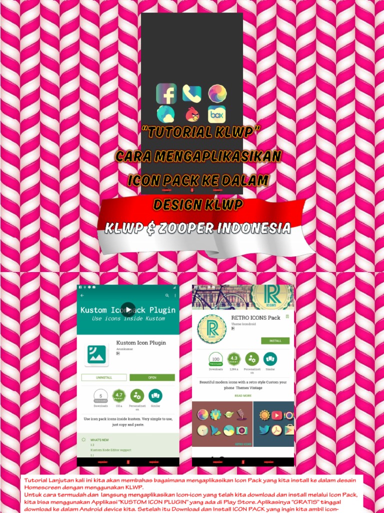 Cara Mengaplikasikan Icon Pack Ke Dalam KLWP | PDF