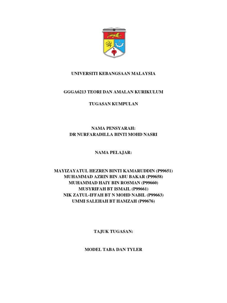 Model Taba Dan Tyler | PDF