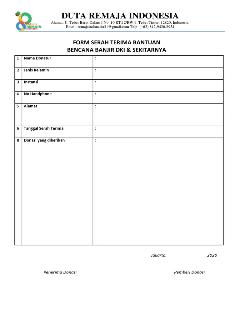 Form Donasi | PDF
