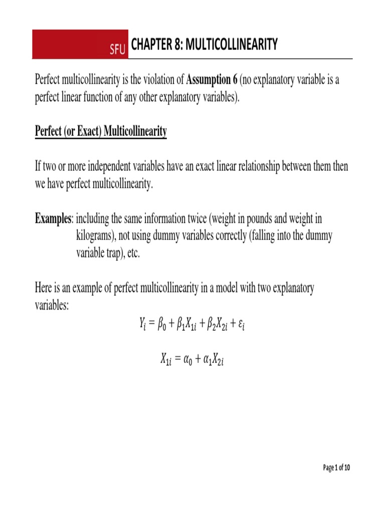 Understanding Multicollinearity: Identifying Sources, Consequences, and ...