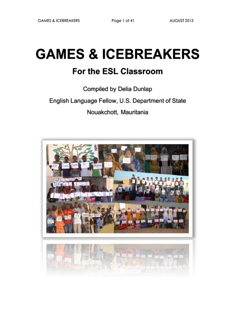 ESL Icebreakers and Games Guide | PDF | Classroom | Learning
