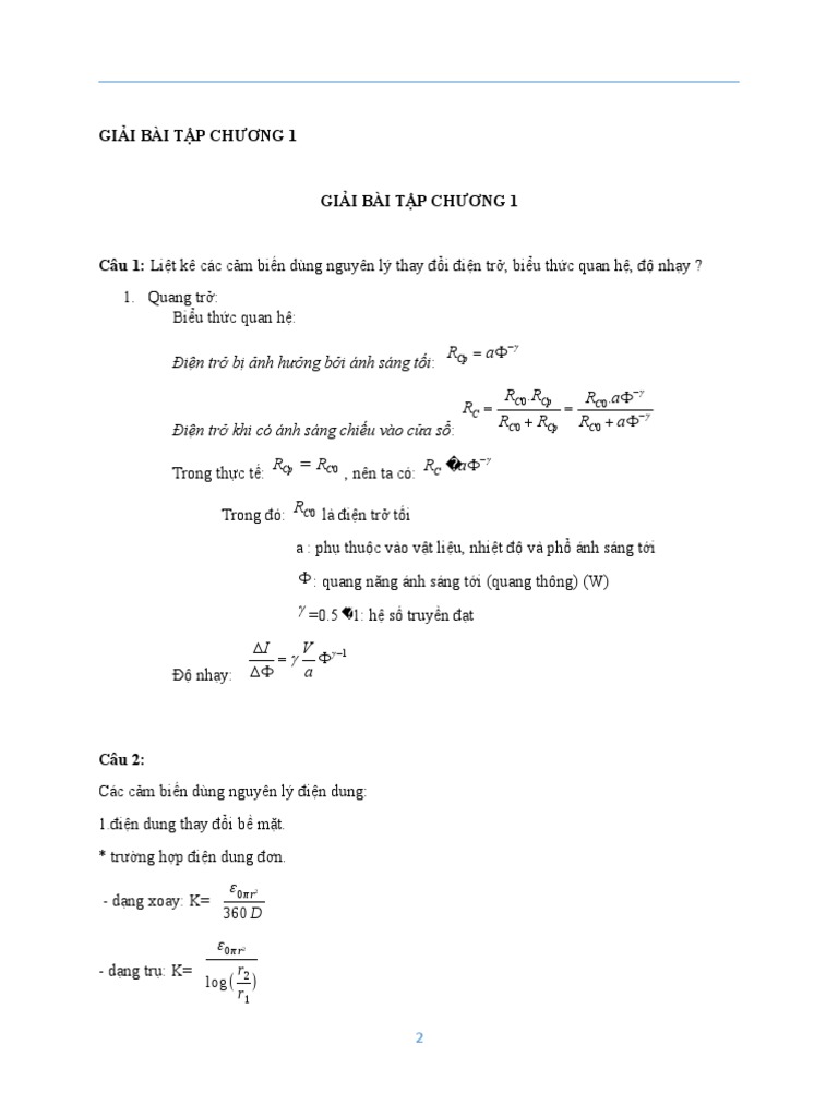 Bai Tap Chuong 1 | PDF