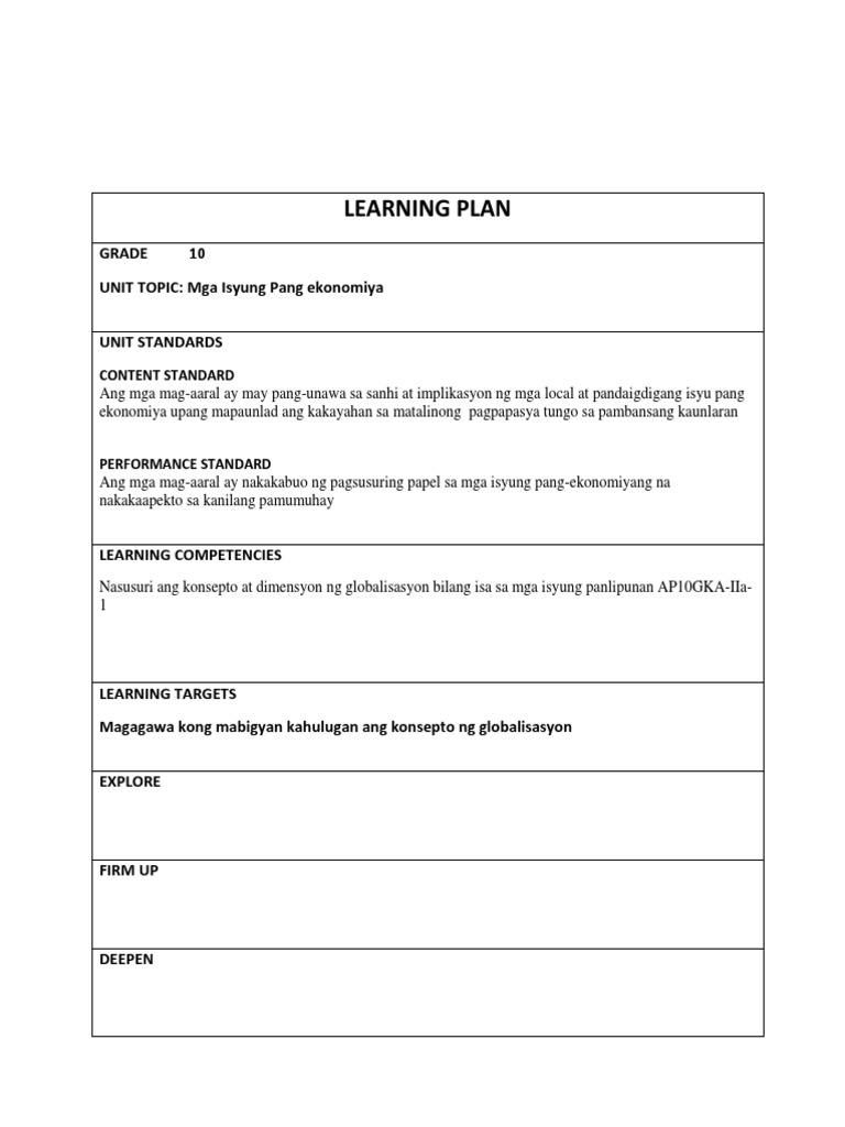 EFDT Learning Plan | PDF