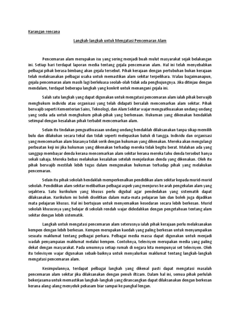 Karangan Rencana Pdf