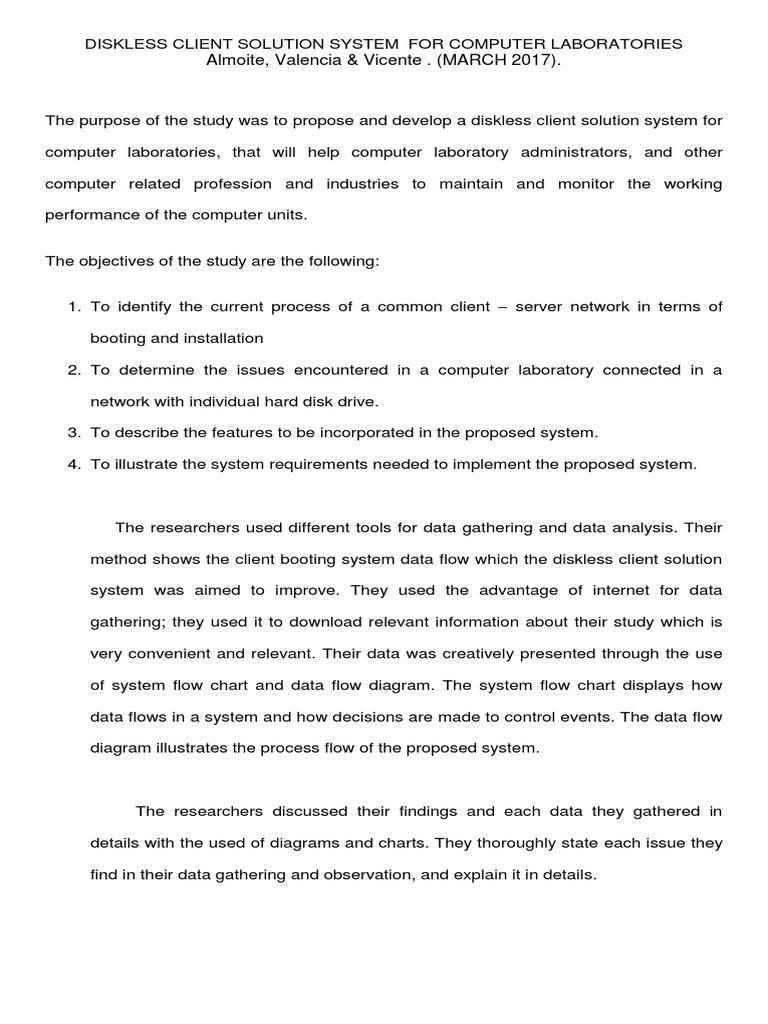 Diskless Client Solution System For Computer Laboratories | PDF | System | Computer Network