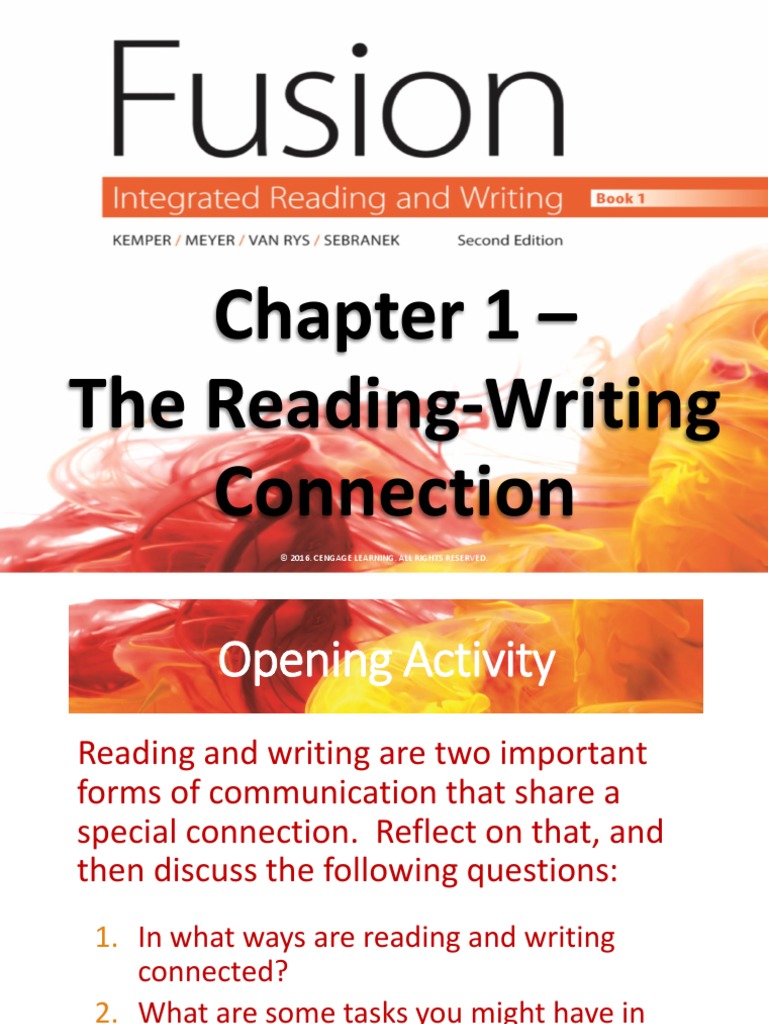 Chapter 1. The Reading Writing Connection | PDF | Learning | Communication