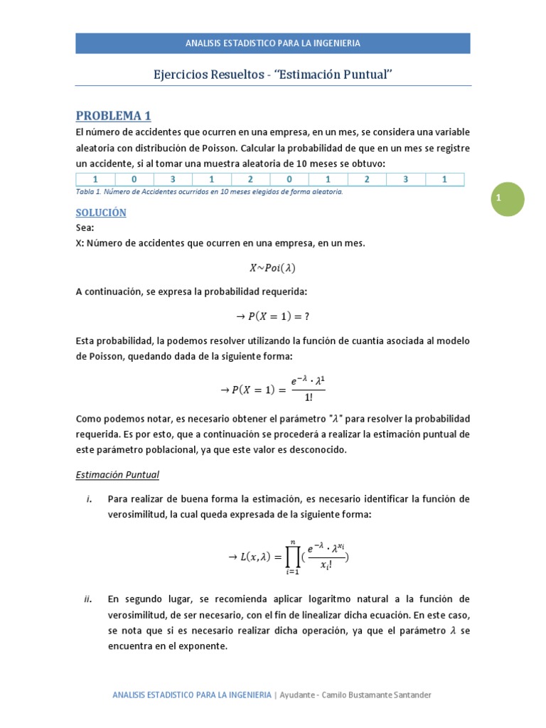 Ejercicios Resueltos Estimacion Puntual CBS3 | PDF | Estimador | Estadística