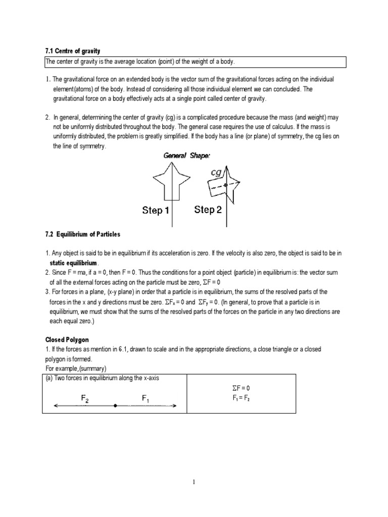 Statics Module | PDF | Torque | Center Of Mass