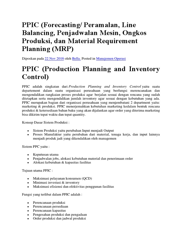 Proposal PPIC | PDF