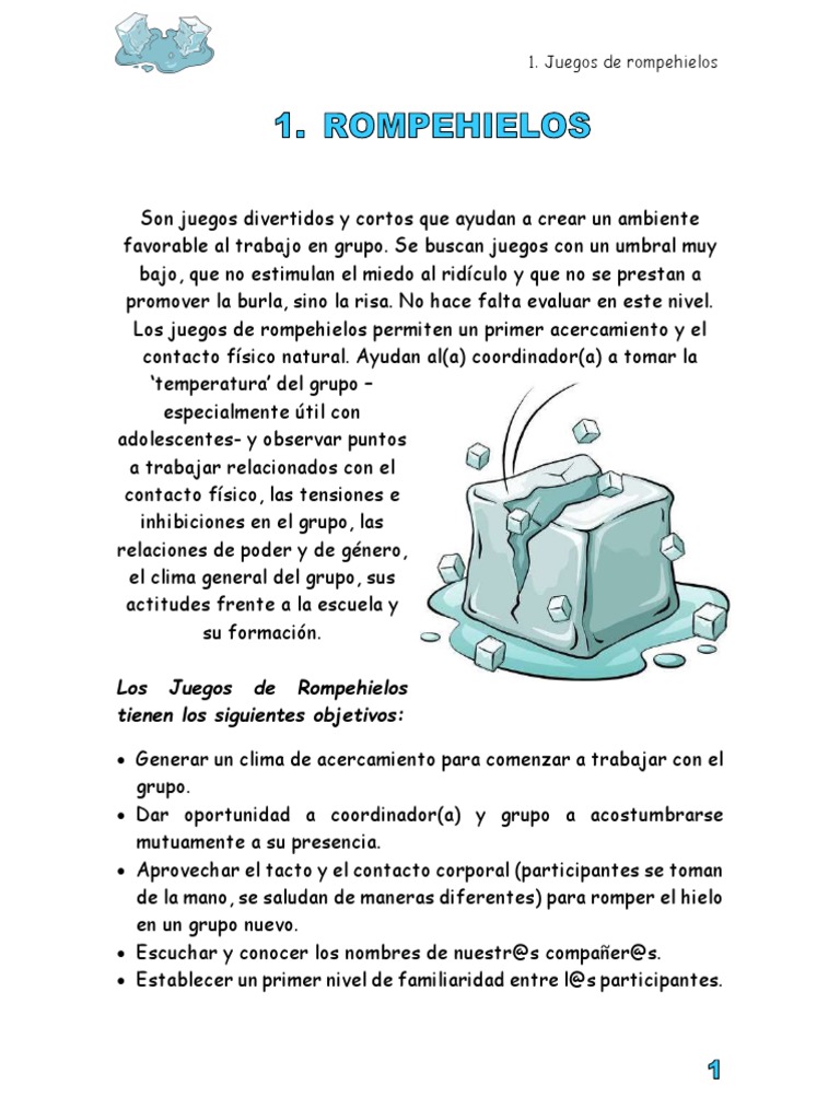 Juegos Divertidos de Rompehielos | PDF | Ritmo | Educación de la ...