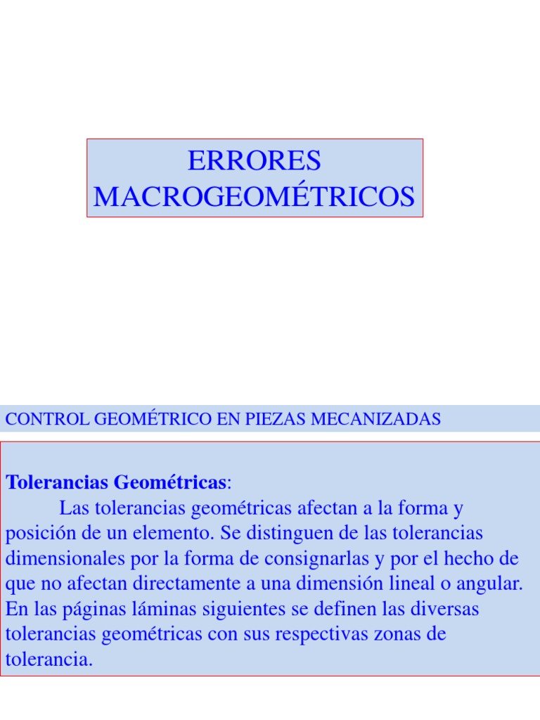 Errores en Tolerancias Geométricas | PDF | Tolerancia de ingeniería ...