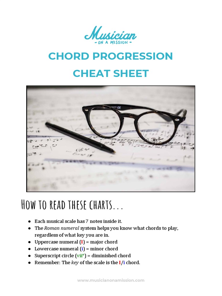 CHORD PROGRESSION Cheat-Sheet | PDF | Chord (Music) | Minor Scale