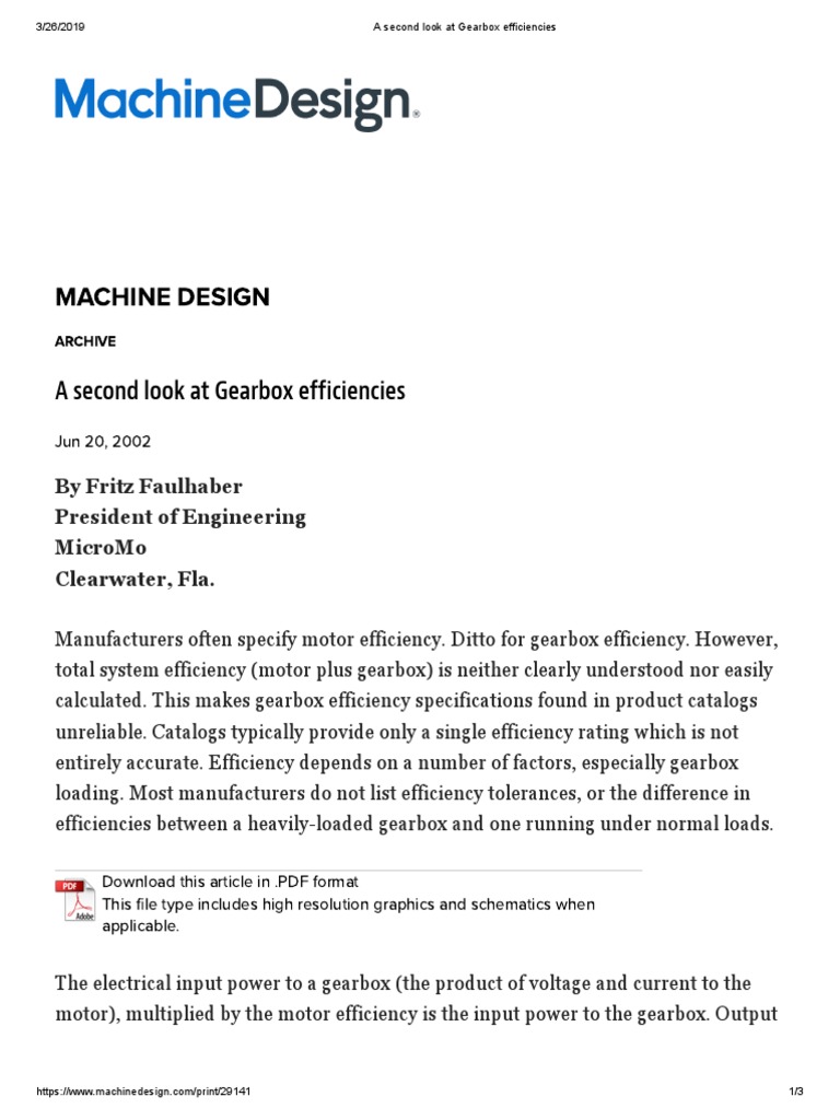 Gearbox Efficiency Explained: Key Insights | PDF | Transmission ...