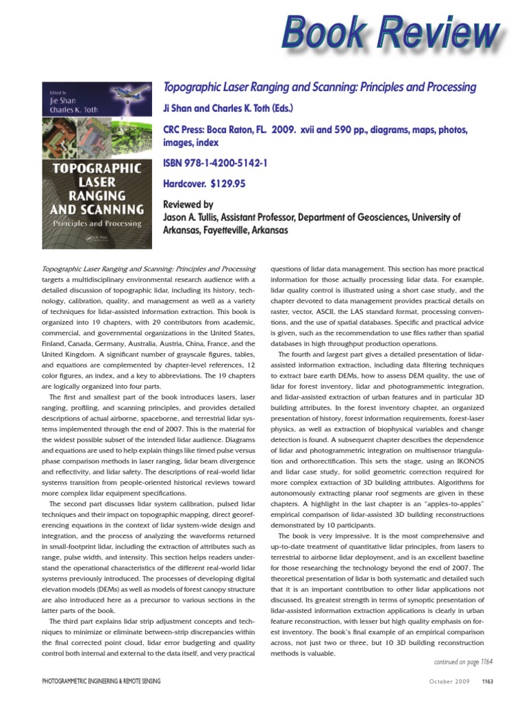 Topographic Laser Ranging and Scanning Principles PDF | PDF | Lidar ...