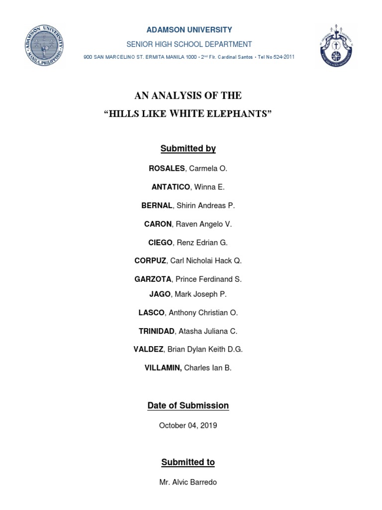 Hills Like White Elephants | PDF | Ernest Hemingway