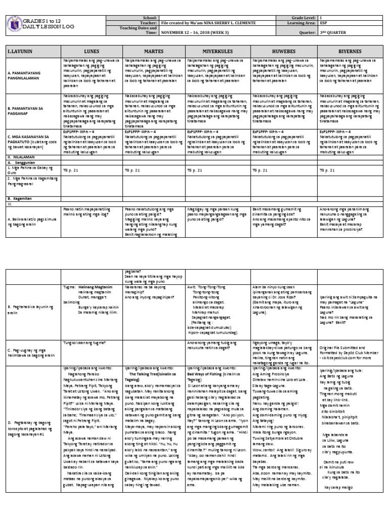 DLL - Esp 1 - Q3 - W3 | PDF