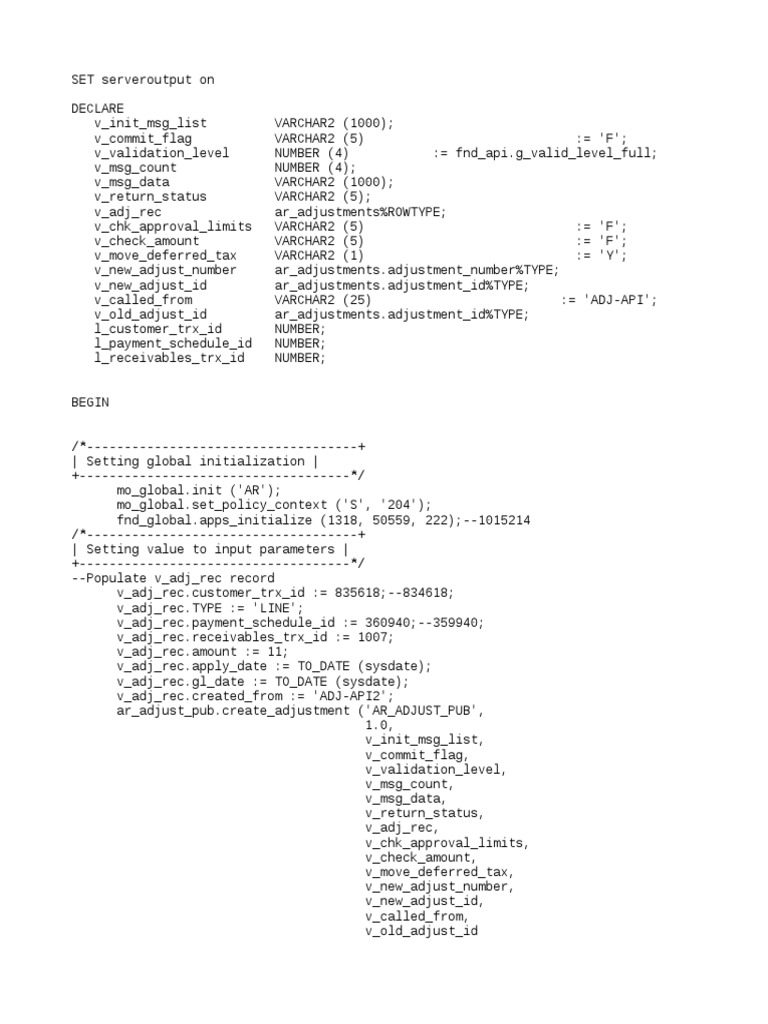 PLSQL API | PDF | Computer Programming | Object Oriented Programming
