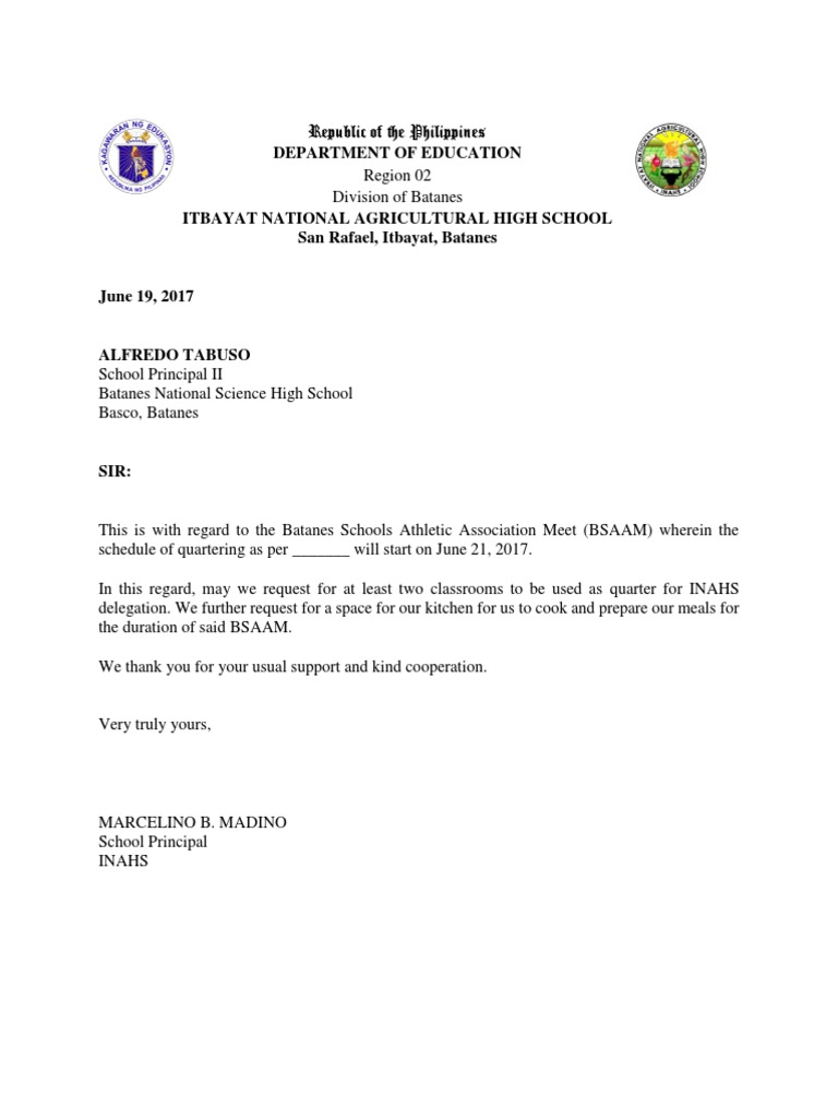 Letter Requesting For Financial Assistance | PDF