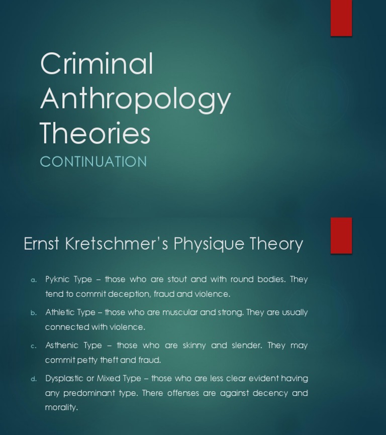 Criminal Anthropology Theories | PDF | Social Science