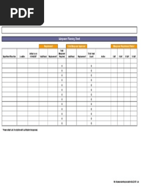 Manpower Planning Excel Template
