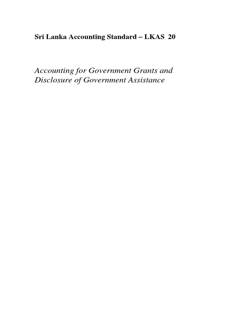 LKAS 20: Government Grants Accounting | PDF | Expense | Depreciation