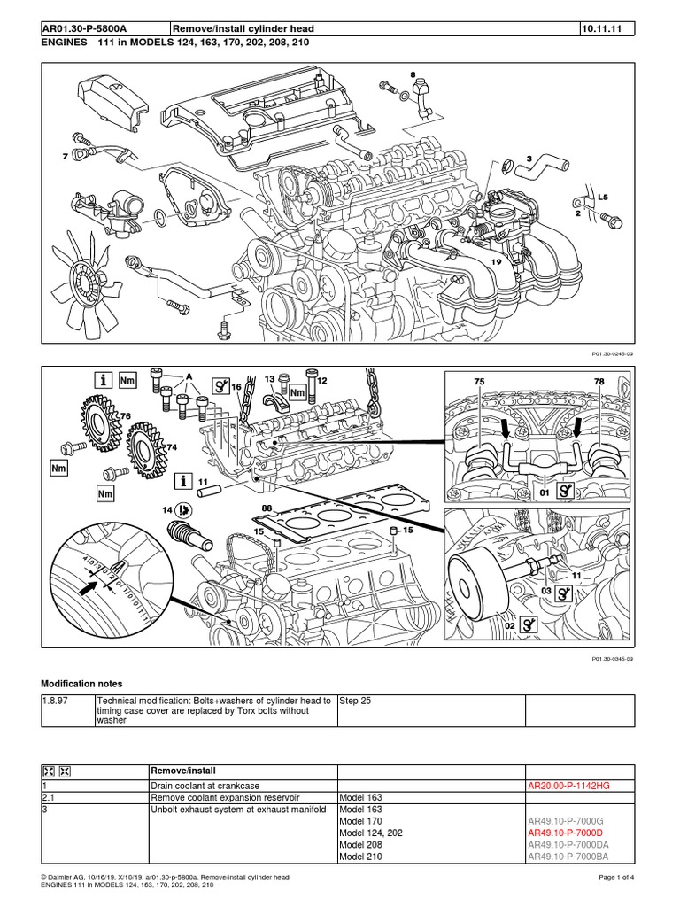 Remove Install Cylinder Head Pdf Pdf Screw Cylinder Engine