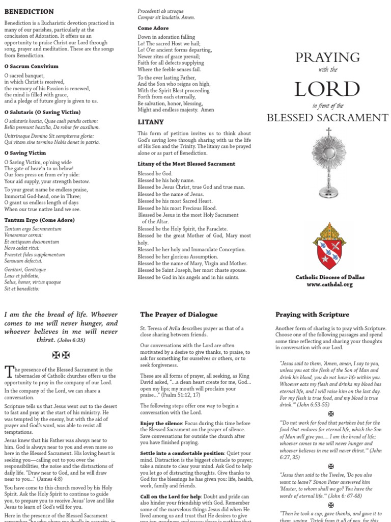 Adoration Prayers (English) Cathdal | PDF | Eucharist | Mary, Mother Of ...
