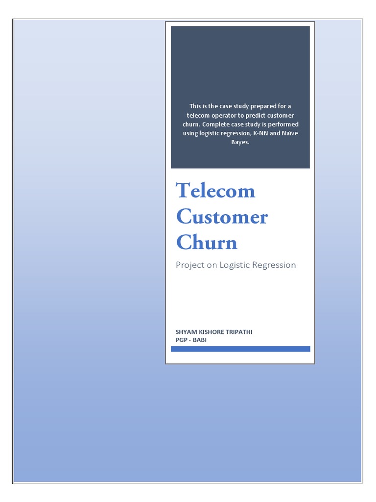 Telecom Churn Prediction Using Logistic Regression | PDF | Receiver ...
