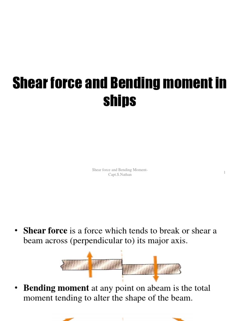 Shear Force and Bending Moment in Ships | PDF | Buoyancy | Bending