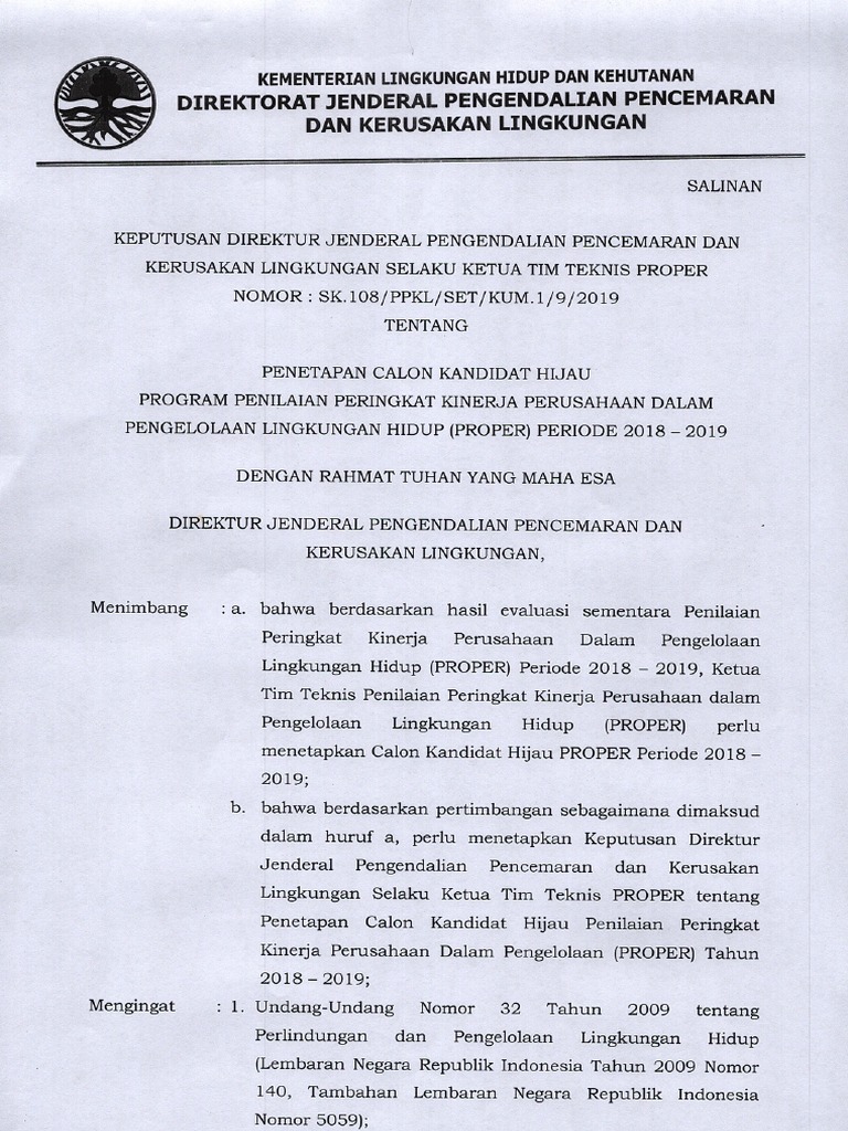 Sk.108ppklsetkum.192019 Tentang Penetapan Calon Kandidat Hijau Program ... Sk.108ppklsetkum.192019 Tentang Penetapan Calon Kandidat Hijau Program ...
