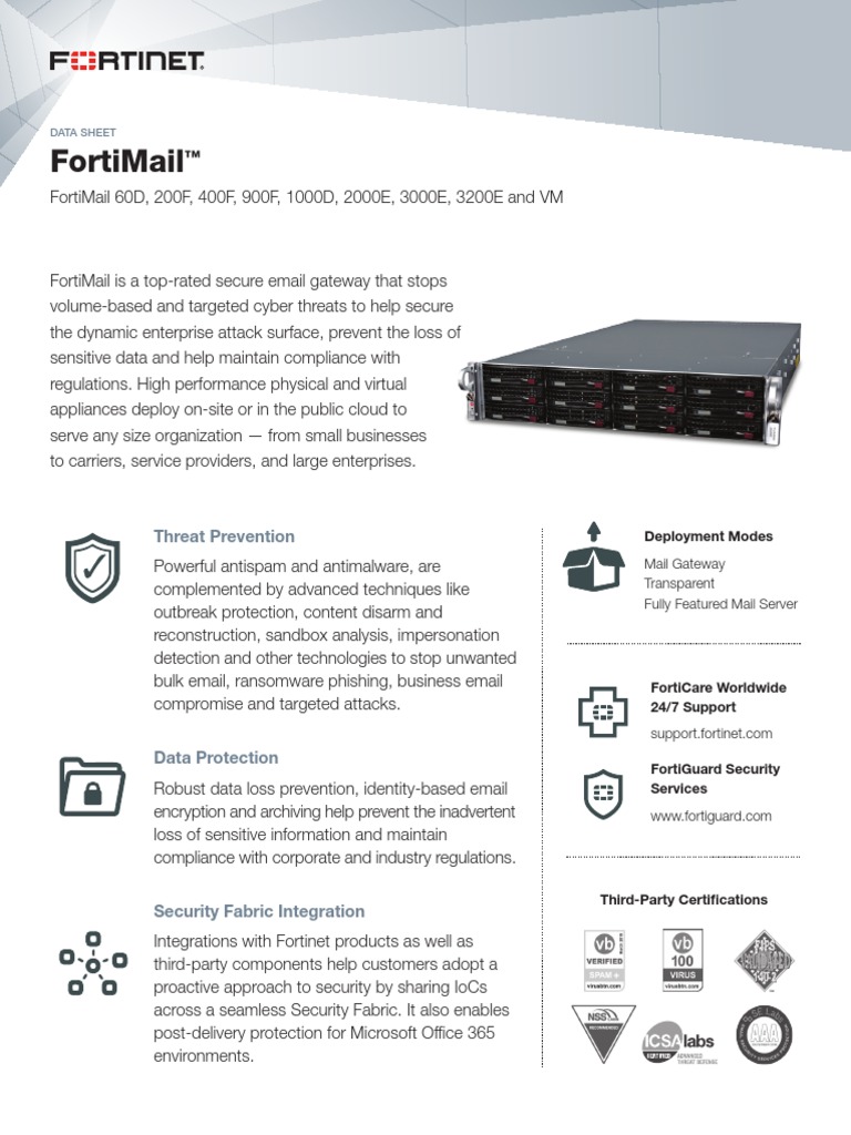FortiMail PDF | PDF | Email Spam | Proxy Server
