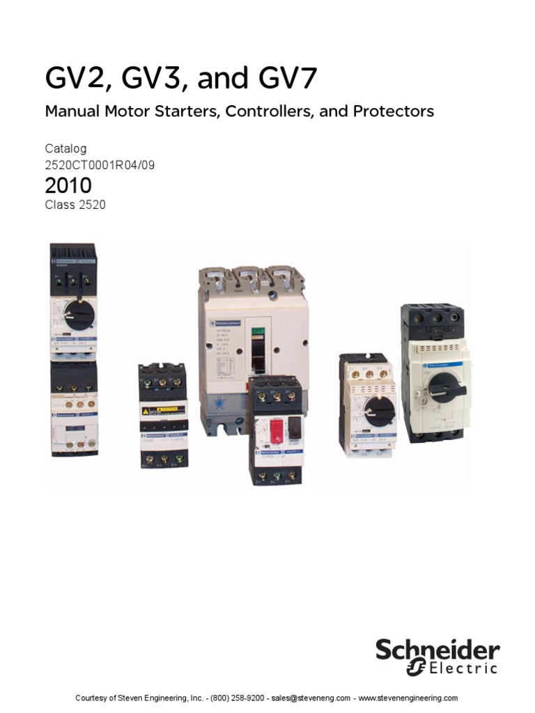 45 - GV2 GV3 GV7 Manual Starters | PDF | Relay | Electrical Wiring