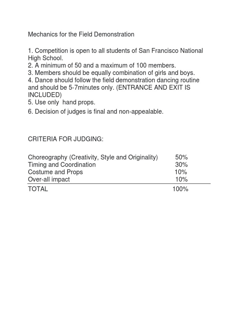 Field Demonstration Mechanics Guide | PDF