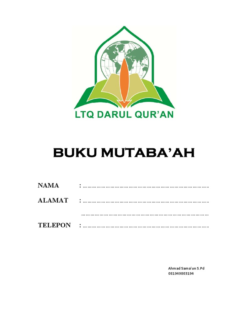 Buku Mutaba'ah Santri Tahfidz | PDF