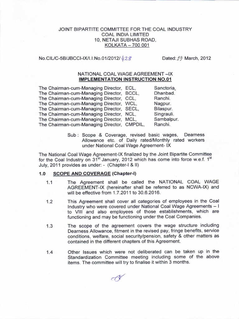 II1 For NCWA - IX 210312 PDF | PDF