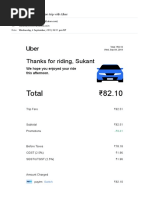 Uber Bill | PDF | Invoice | Payments
