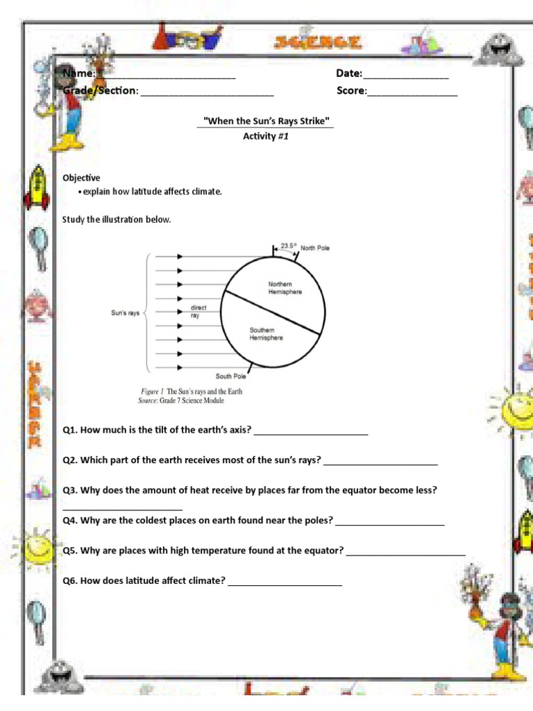 When The Sun's Rays Strike (Activity #1) | PDF