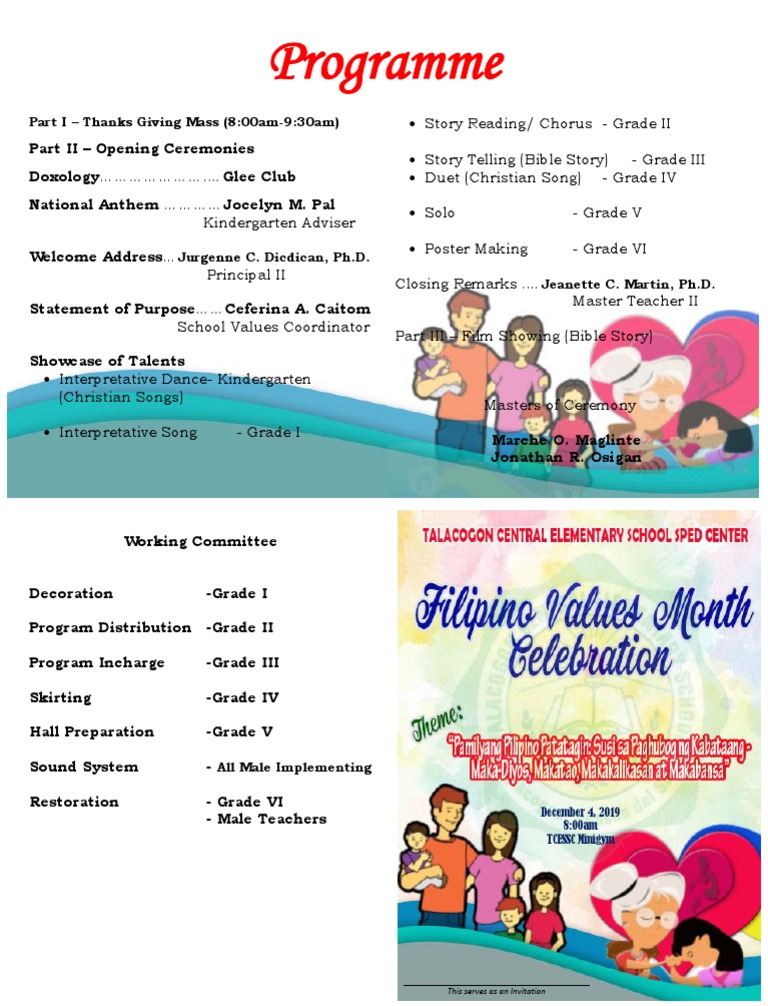 Filipino Values Program | PDF