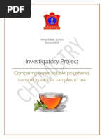 Chemistry Investigatory Project: Acidity in Tea Leaves | PDF