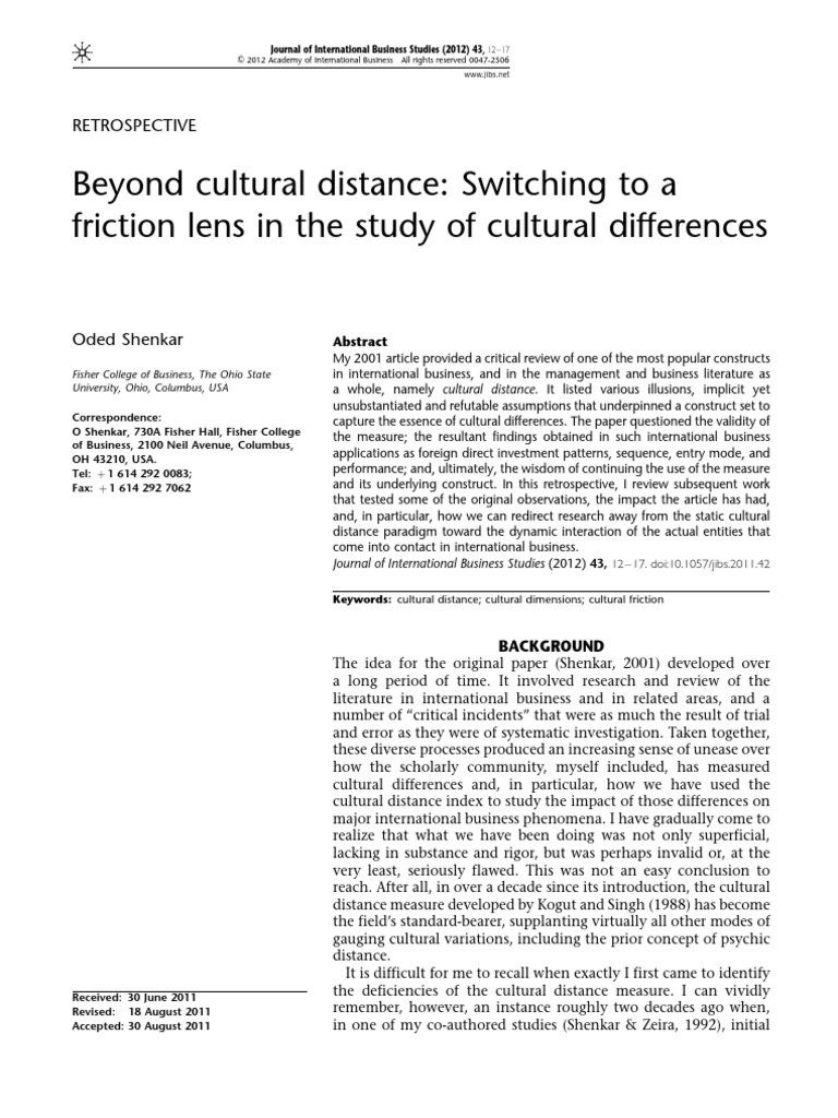 Rethinking Cultural Friction in Business | PDF | International Business ...