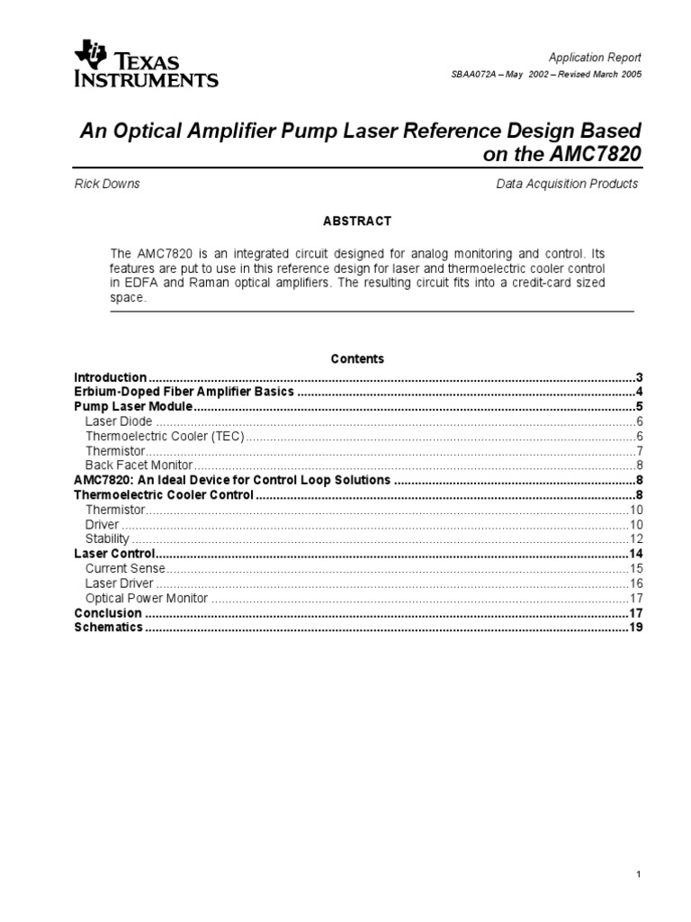 Laser Pump | PDF | Wavelength Division Multiplexing | Amplifier