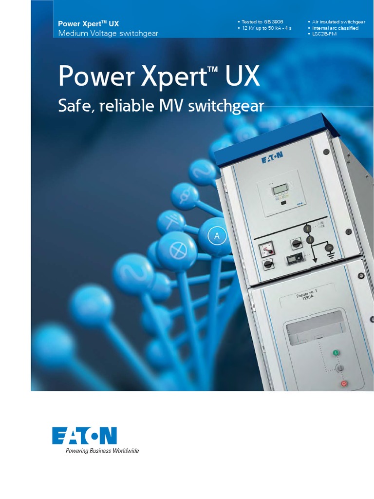 Eaton 12kV Power Xpert UX Catalog EN US PDF | PDF | Switch | Insulator ...