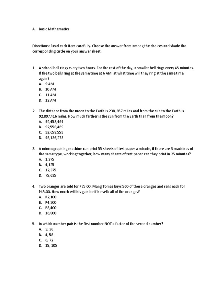 PNUAT Numerical Skills | PDF | Triangle | Area