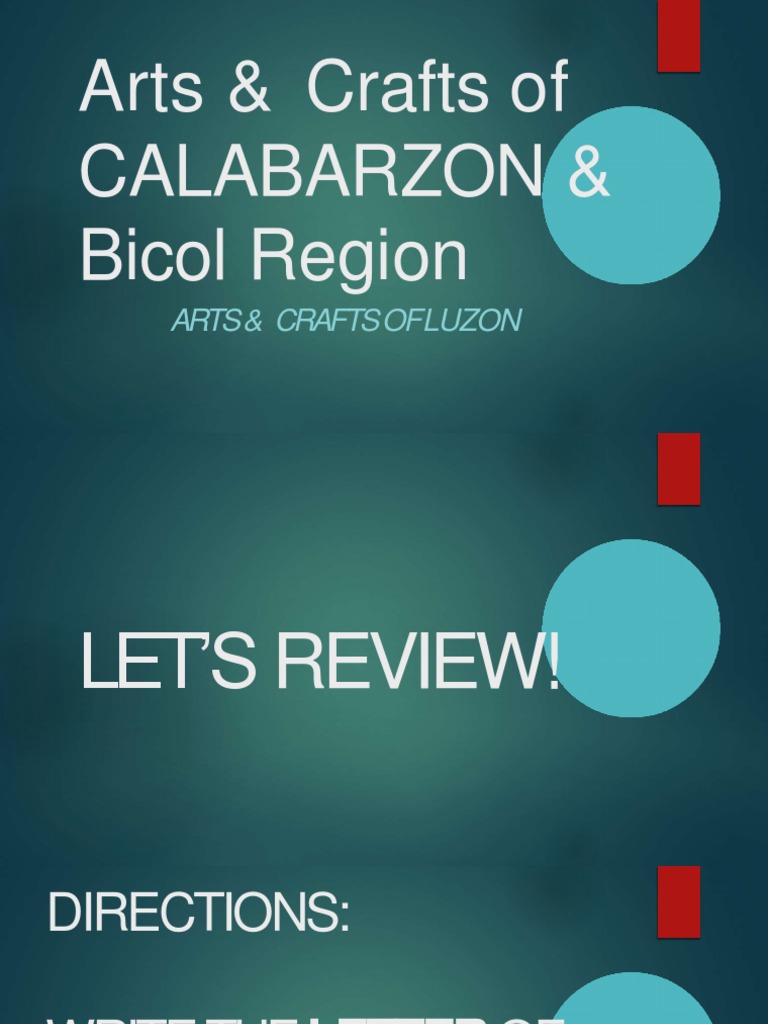 Arts & Crafts of Luzon Region | PDF