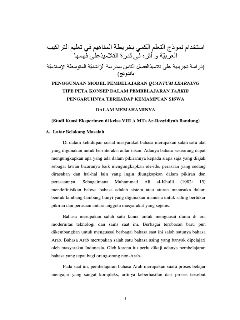 Proposal Penelitian Bahasa Arab | PDF