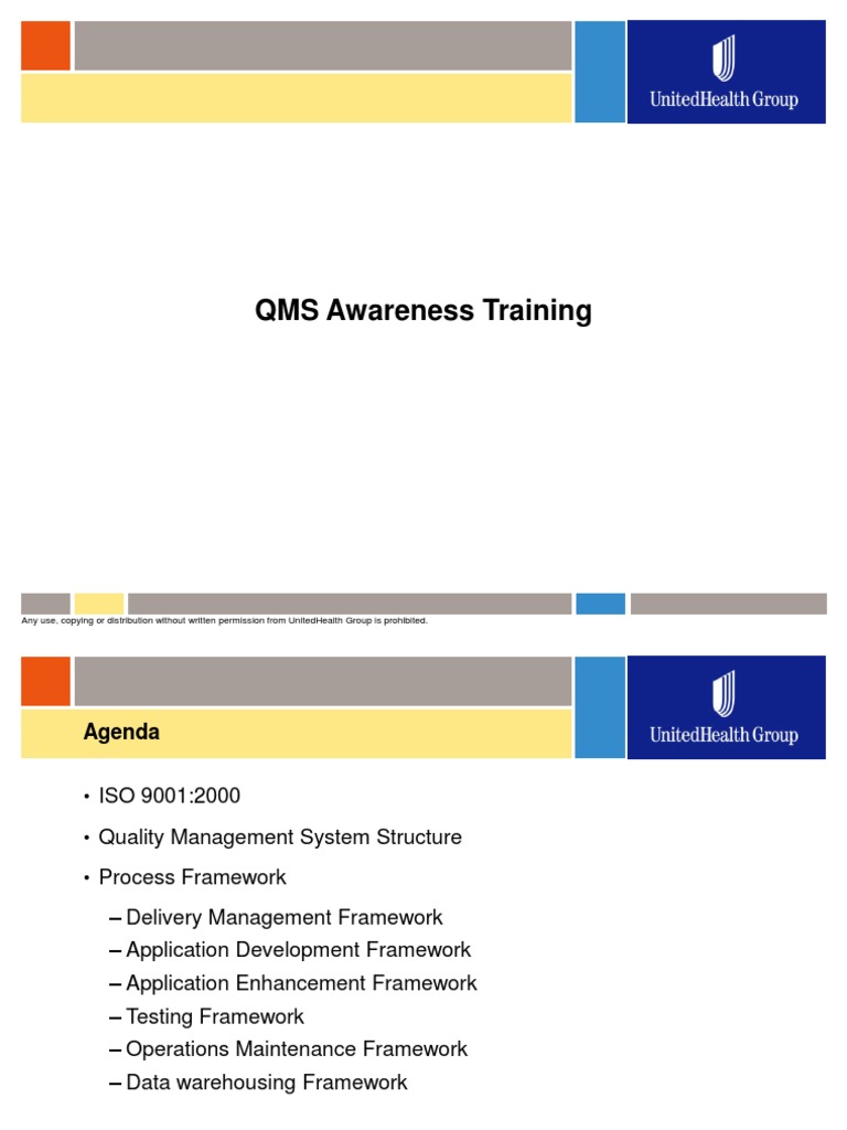 QMS Awareness Training | PDF | Iso 9000 | Quality Management System