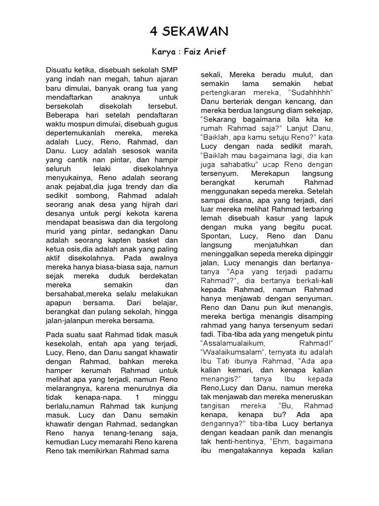 Cerpen 4 Sekawan | PDF