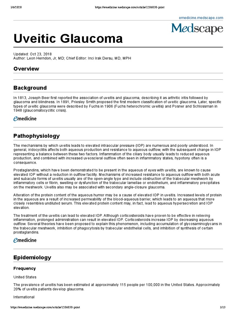 Uveitis Glaukoma | PDF | Glaucoma | Nonsteroidal Anti Inflammatory Drug