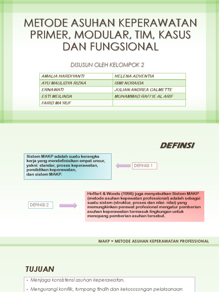 Metode Asuhan Keperawatan Primer, Modular, Tim, Kasus Dan Fungsional | PDF